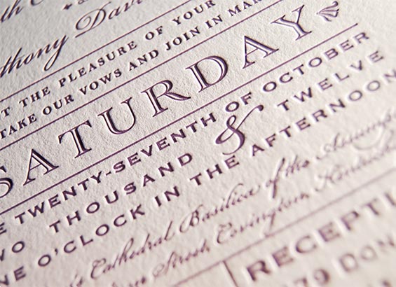 Letter Press Invitations - Best Printing NYC